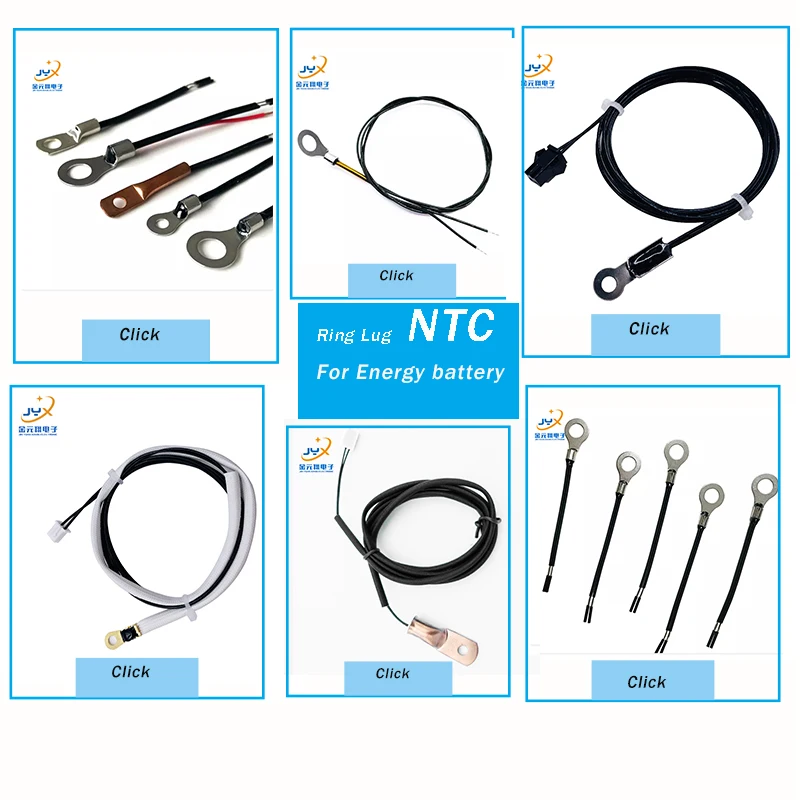Ntc 100k 3950 Thermistor Ring Lug Temperature Sensor For Energy Battery ...