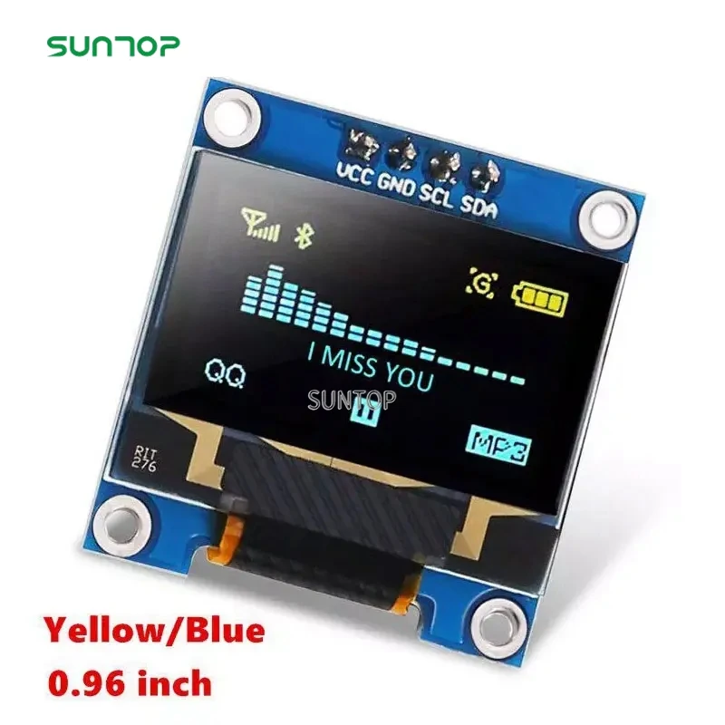 0.96 Inch I2c Iic Serial Gnd 128x64 Lcd Led Oled Display Module - Buy 0 ...
