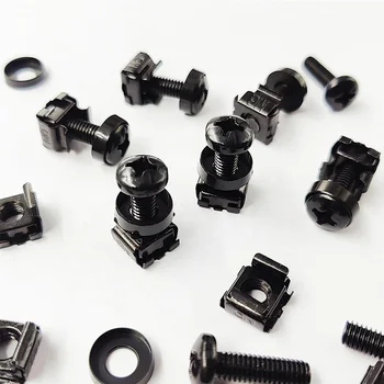 Black 8mm Lock M4 M6 M8 Cage Nut Fastener With Screws - Buy Rack Mount ...