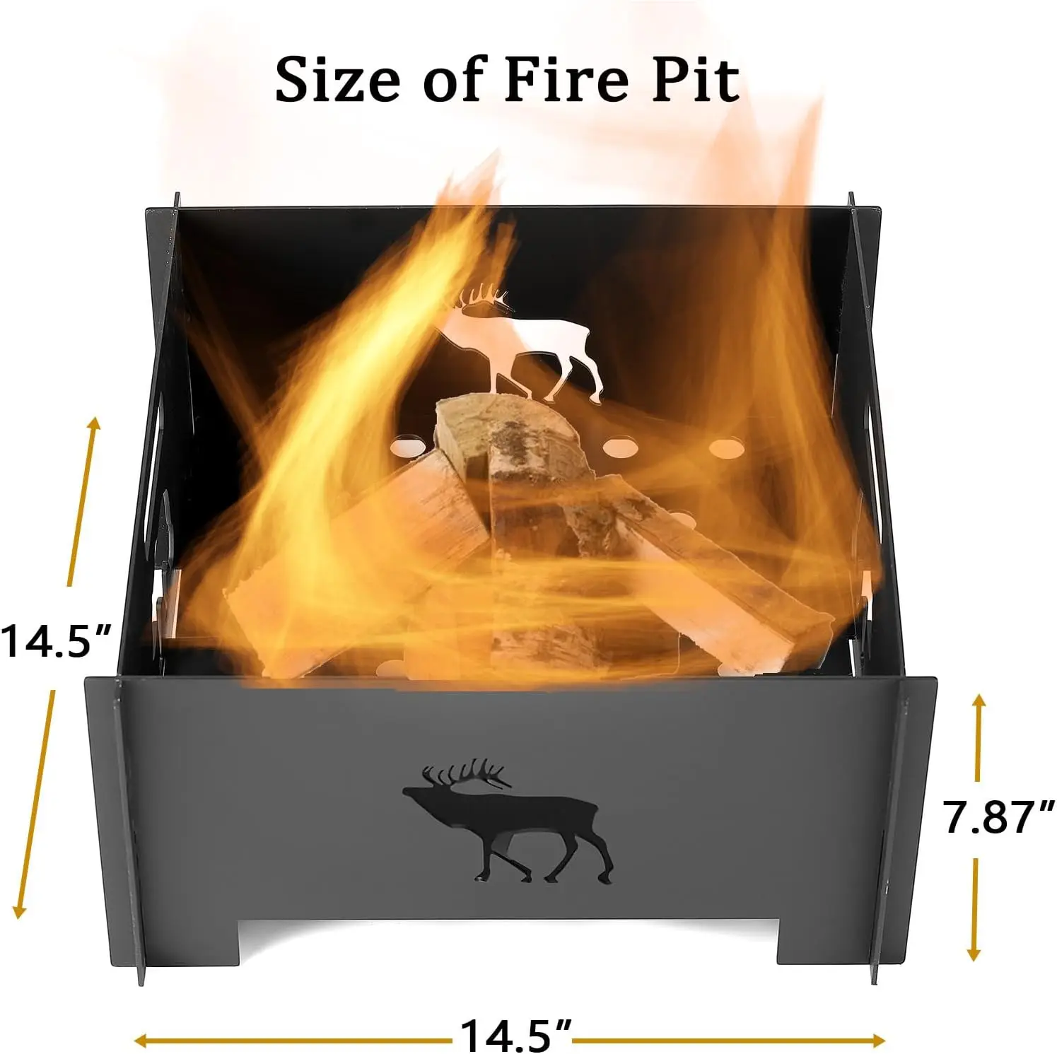 Fire Pit With Laser Cut Steel Portable Wood Burrning Pation Backyard ...