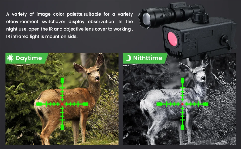 3.5x Optical Magnification Reticle Sight Digital Night Vision Scope ...