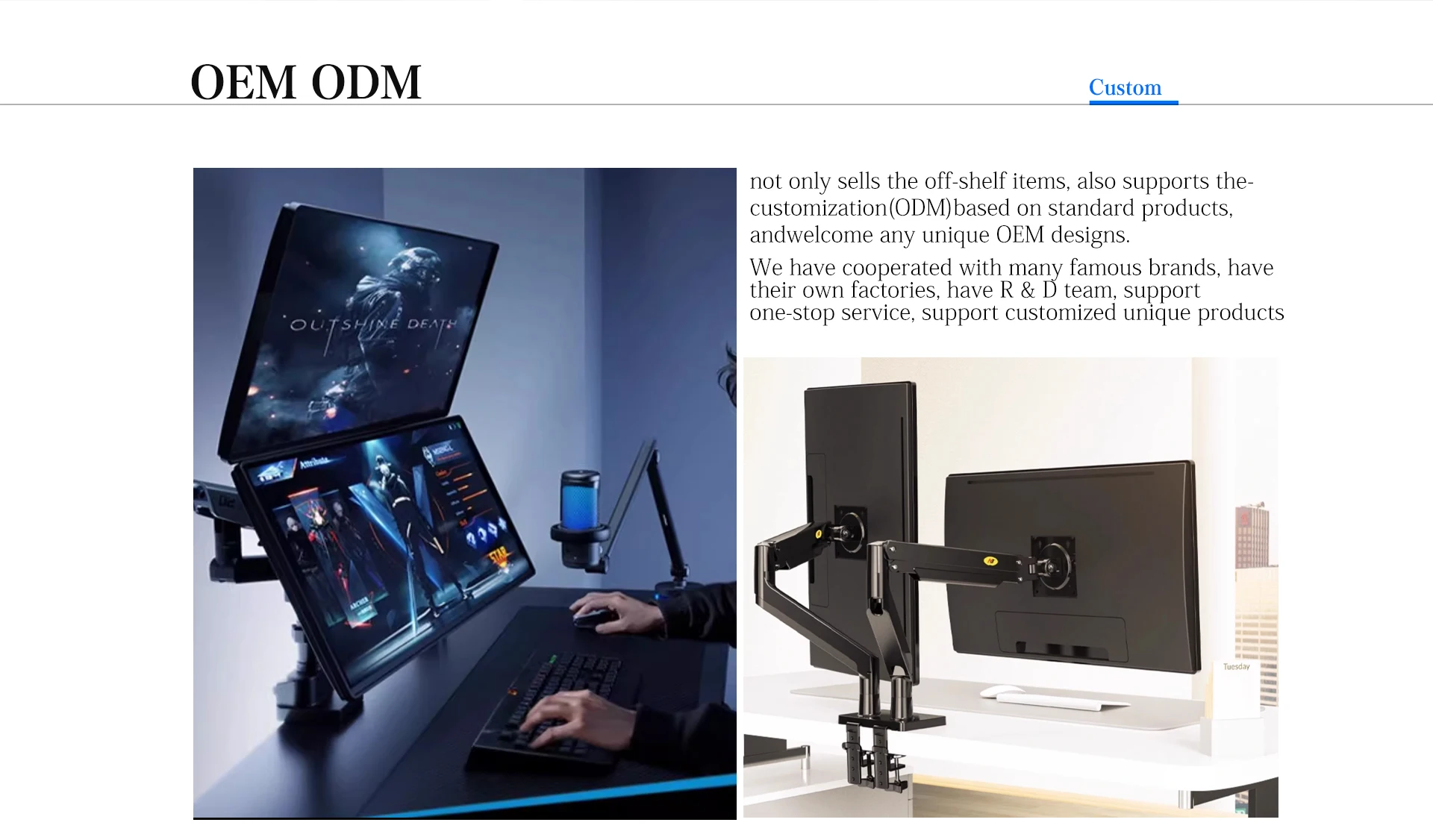 Portable Monitor Bracket Mounted Monitor Stand Rotating Support Adjust ...