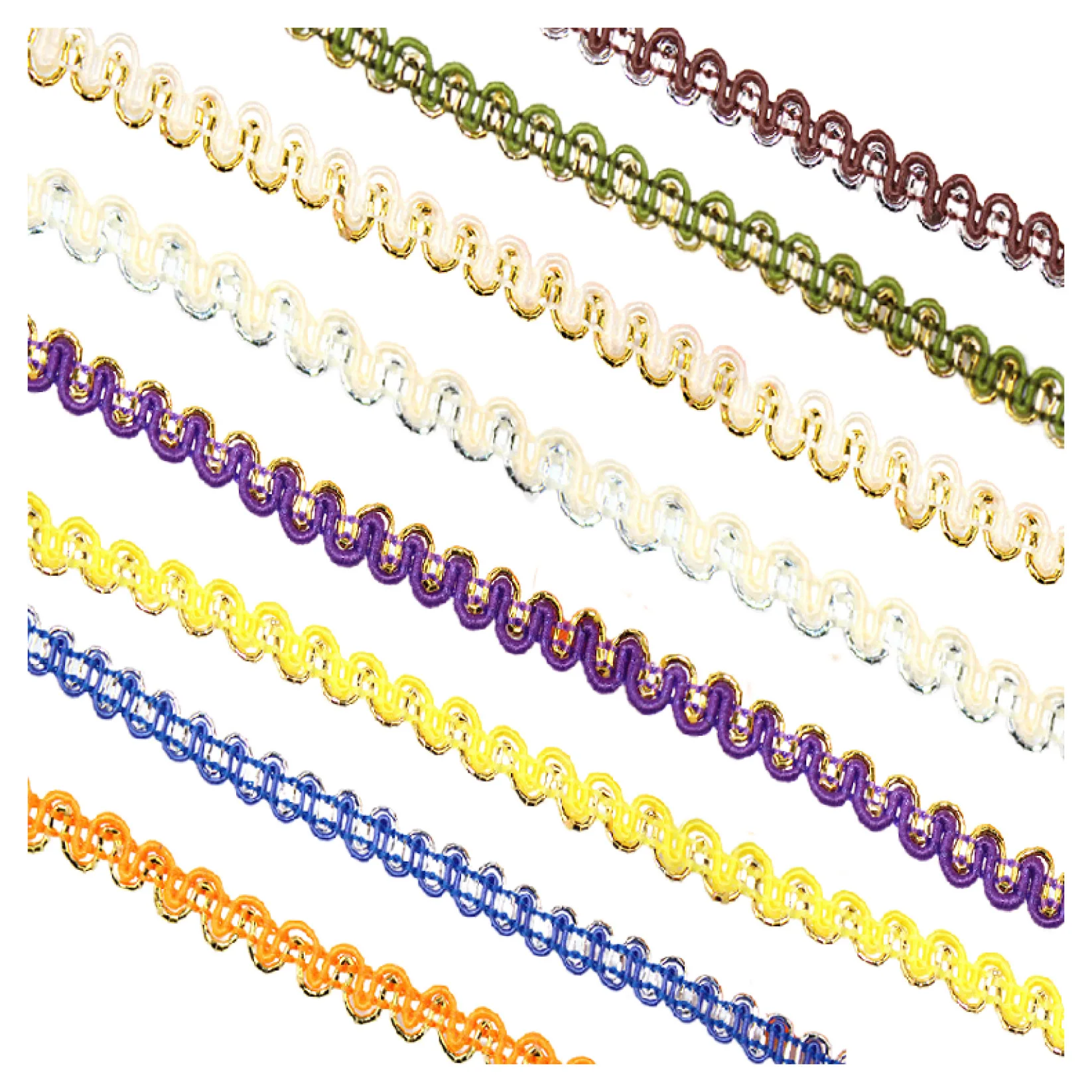 Gold Triangle Sequin Lace Wave S-shaped Small To Medium Curved Lace ...