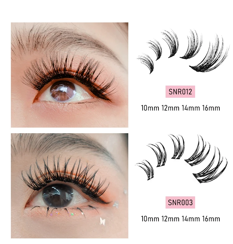 Veyes Pre Cut Glue Based Pre Bond Lashes 7-14 Days Long Lasting Faux ...