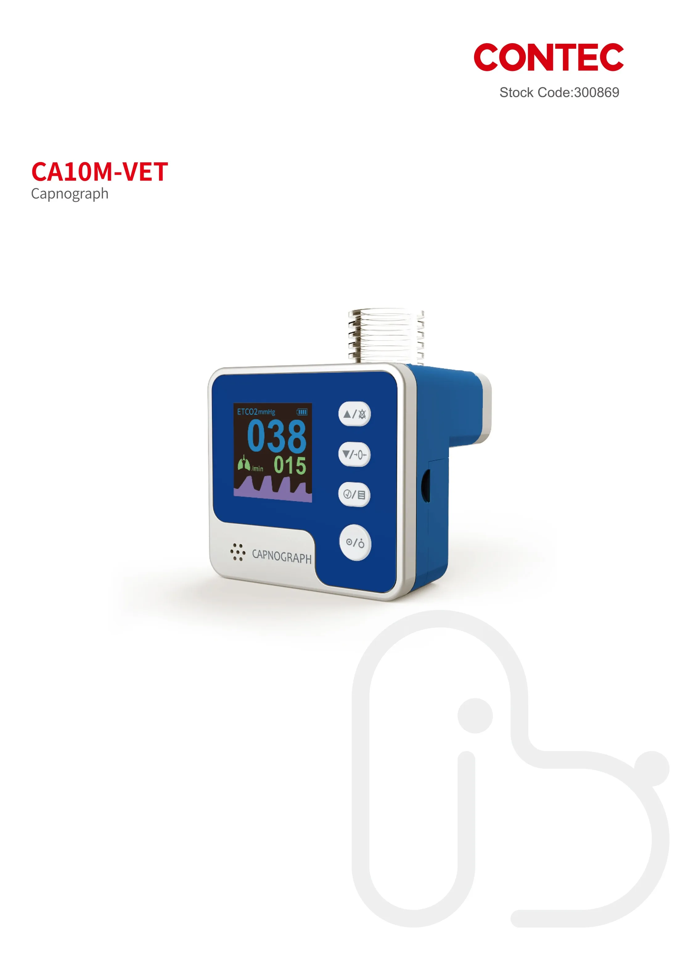 CONTEC CA10M-VET Capnography for Veterinary Patient Monitoring