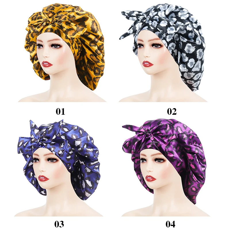 All-season Sleep Bonnets - Adjustable Silk Satin Hair Covers