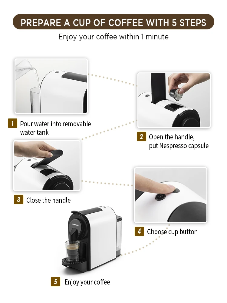 NES Capsule Coffee Machine | Espresso & Lungo Coffee Machine for Hotels ...