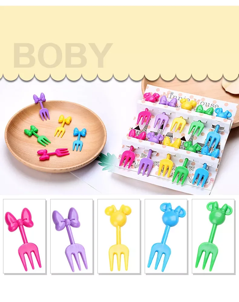 Nuevo Animal Farm Cute Mini Tenedores Sign Children's Cartoon Fruit ...