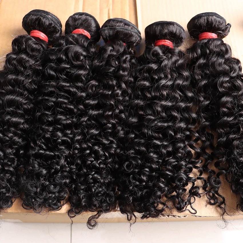 Raw Virgin Cuticle Aligned Human Hair Weave Curly Bundle Wholesale Raw