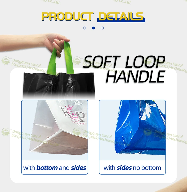 Custom Printed Biodegradable Carrier Bag Plastic PE Shopping Bag in ...