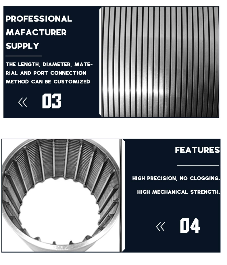 China Factory 25 Micron Cylinder Slotted Sieve Stainless Steel Screen ...