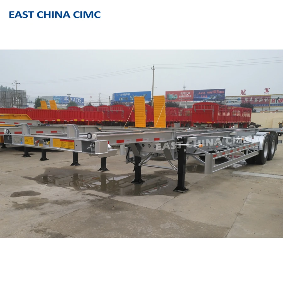 12m Long Container Chassis Trailer Transport 53ft Containers 3 Axles ...