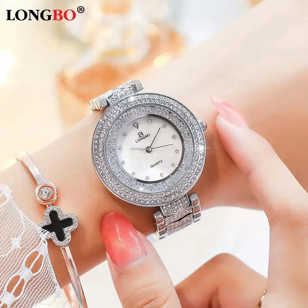 Luxury LONGBO 80677 Japan Quartz Wrist Watches Glass Mirror Jewellery ...