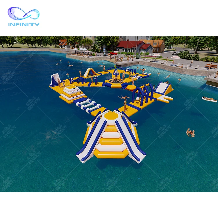 Inflatable Sport Equipment Aquatic Obstacle Course Commercial Sea ...