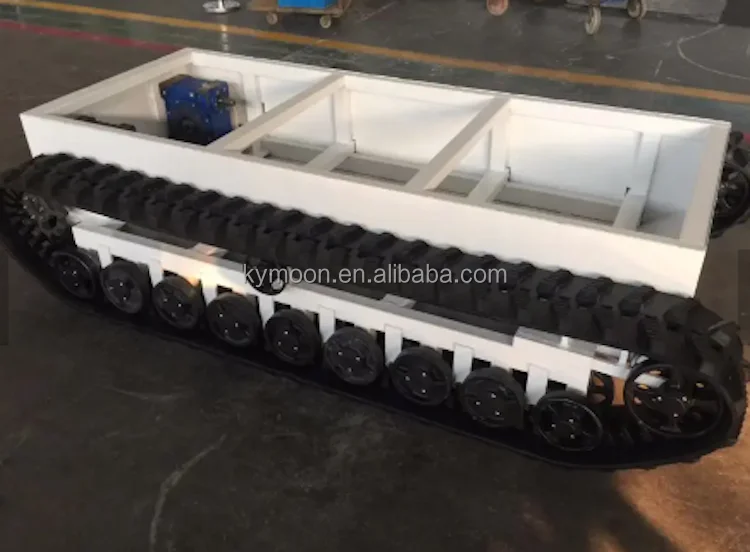 Robot tank Tracked Chassis Robot Rubber Crawler Tracked tank Vehicle ...
