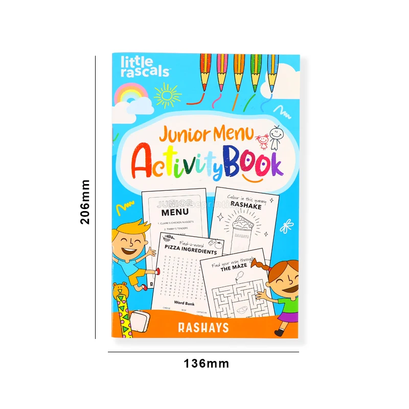 Customized Staple Bound Children’s Drawing Activity Sticker Books
