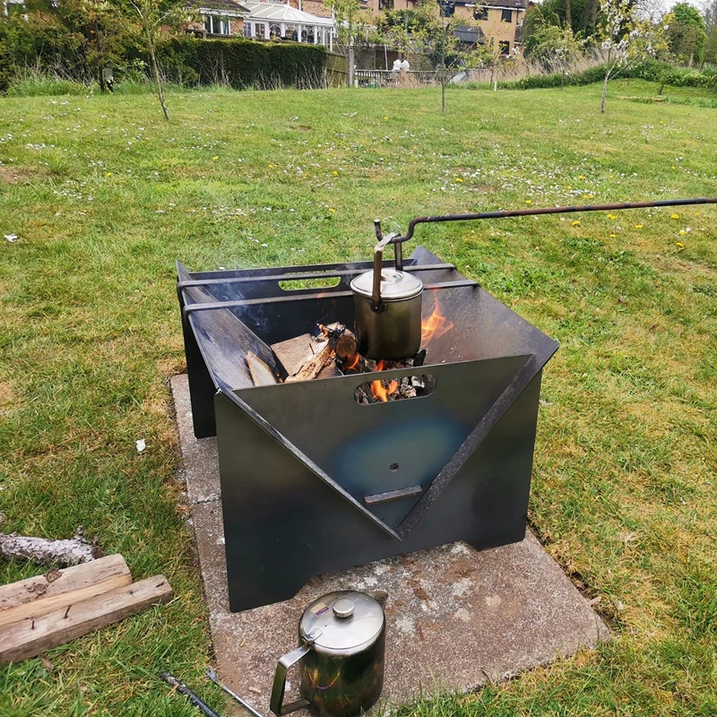 New Design Customized Portable Laser Cut Corten Steel Fire Pit Fire ...