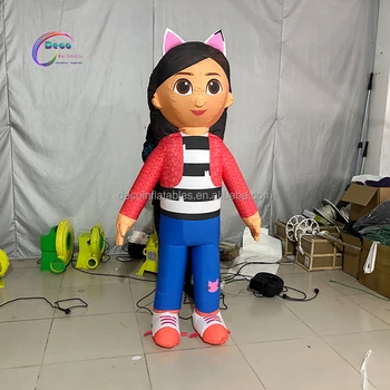 Customized Inflatable Cartoon Character Inflatable Girl With Hair Clip ...