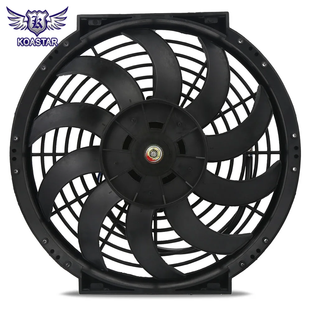 Universal Slim Fan Push/Pull Electric S-Blade 10 Inch 12V 80W Car Fan ...