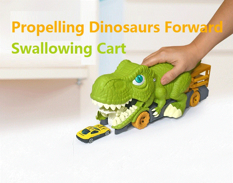Ksf Kids Fun Dinosaur Transport Trucks With Alloy Car Children Toys ...