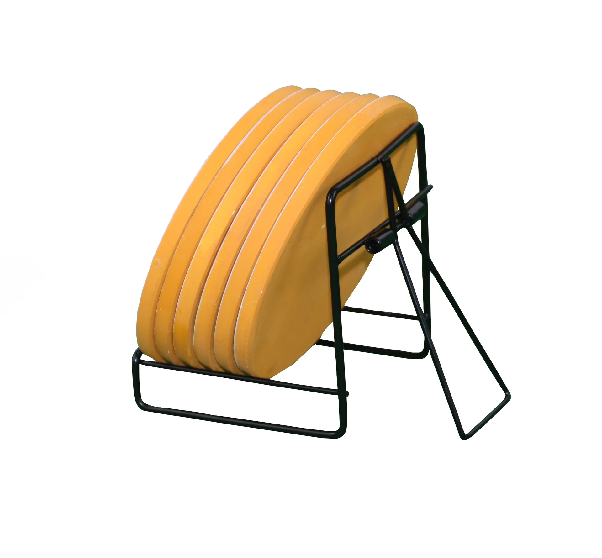 Qakai Stock Supply Cup Coasters Metal Holder - Gold Black