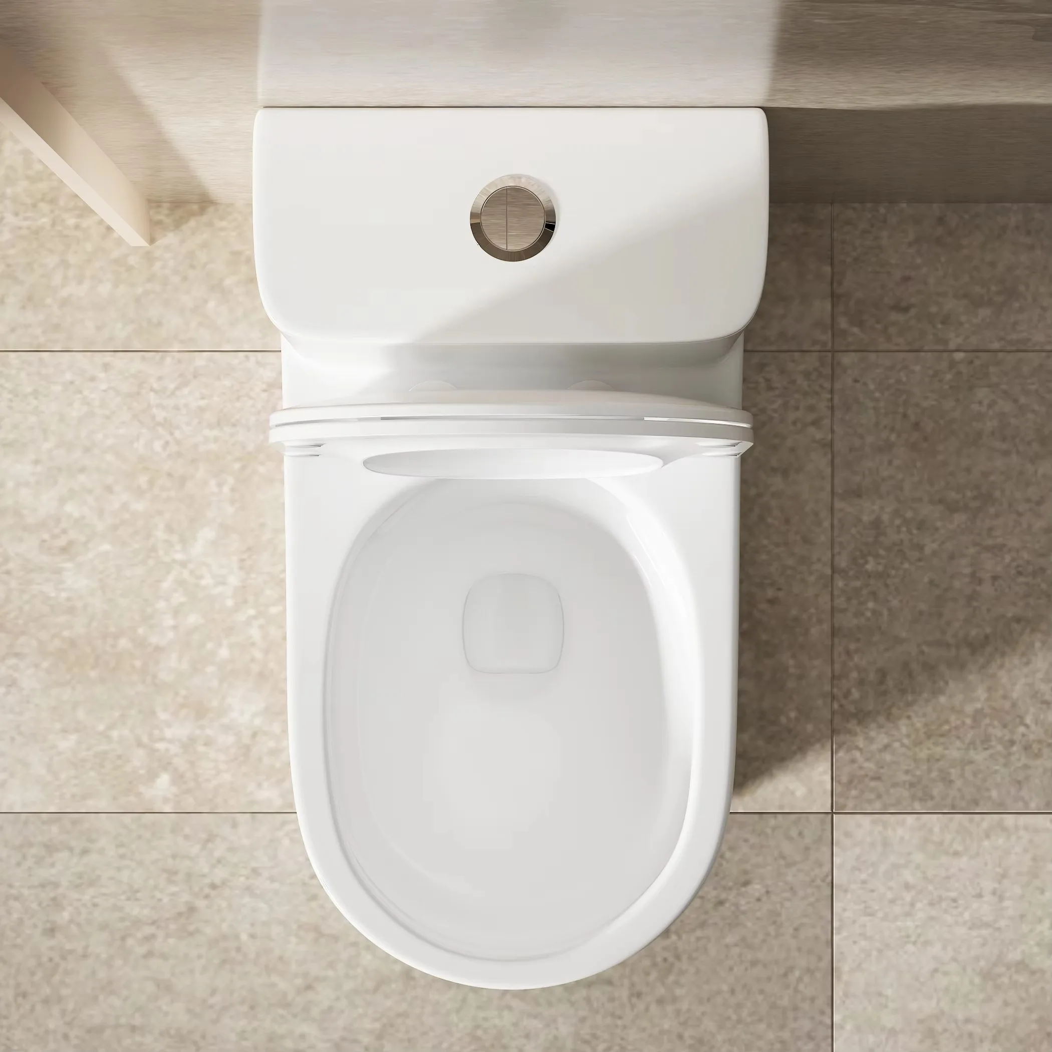 Super Vortex One Piece Ceramic White Modern S-Trap Dual-Flush Floor ...