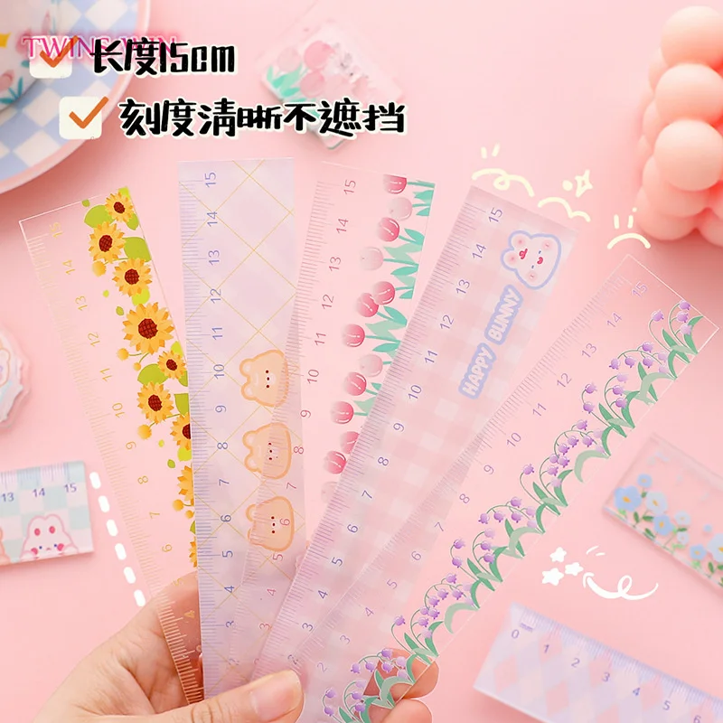 Wholesale Kids Gifts Cartoon Flower Cute Ruler Student Drawing Tools ...