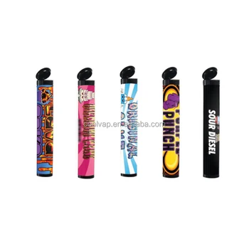 Custom Printed Stickers Squeeze Pop Up Tube Crc 116mm Plastic Pre Roll ...