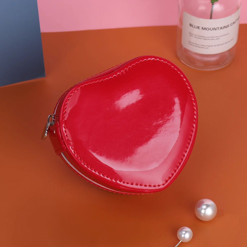 Free Sample Luxury Leather Heart-shaped Gift Jewelry Box Case Earrings ...