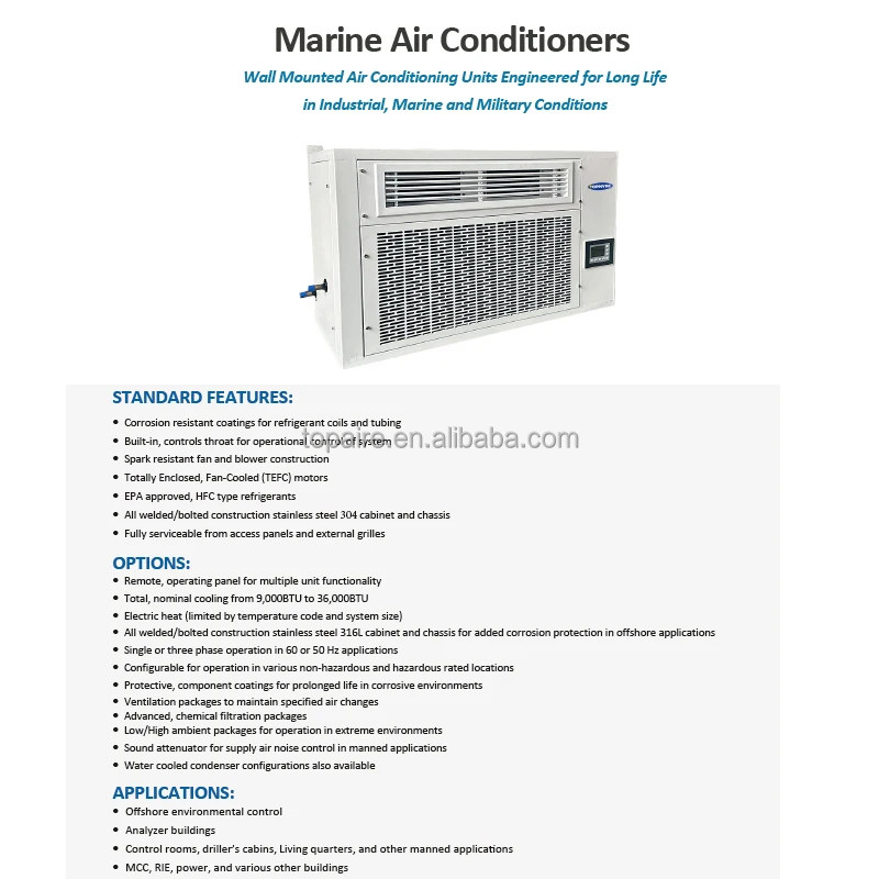 220V 50Hz Marine Self Contained air Conditioner 36000BTU 3TONS| Alibaba.com