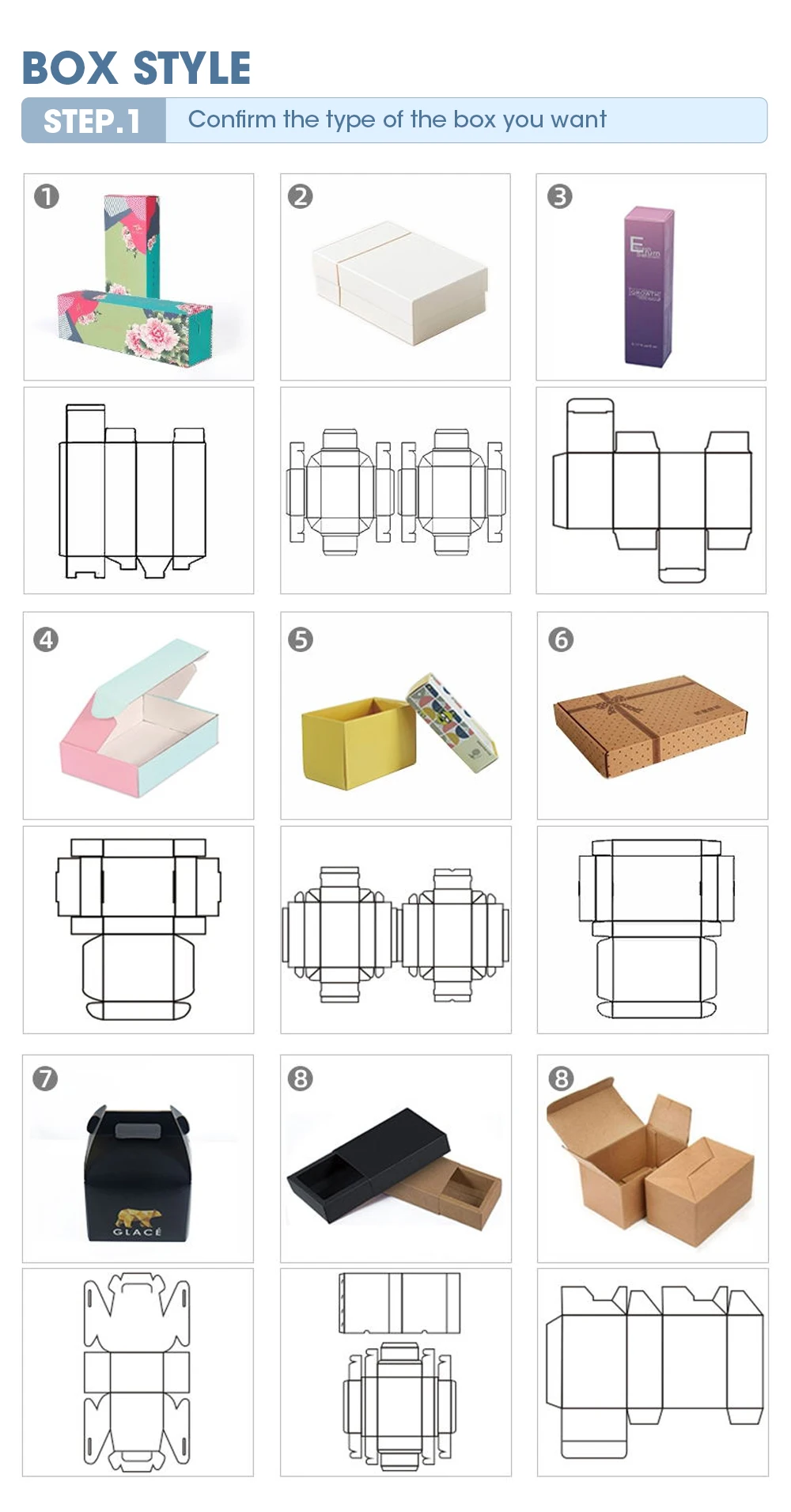 Customized Printing Food Grade Eco Friendly Food Packaging White Paper ...