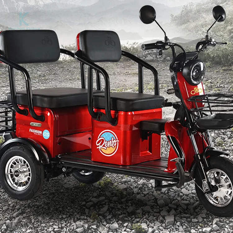 Electric Tricycle with Passenger Seat Electric Assist Tricycle Carrying ...