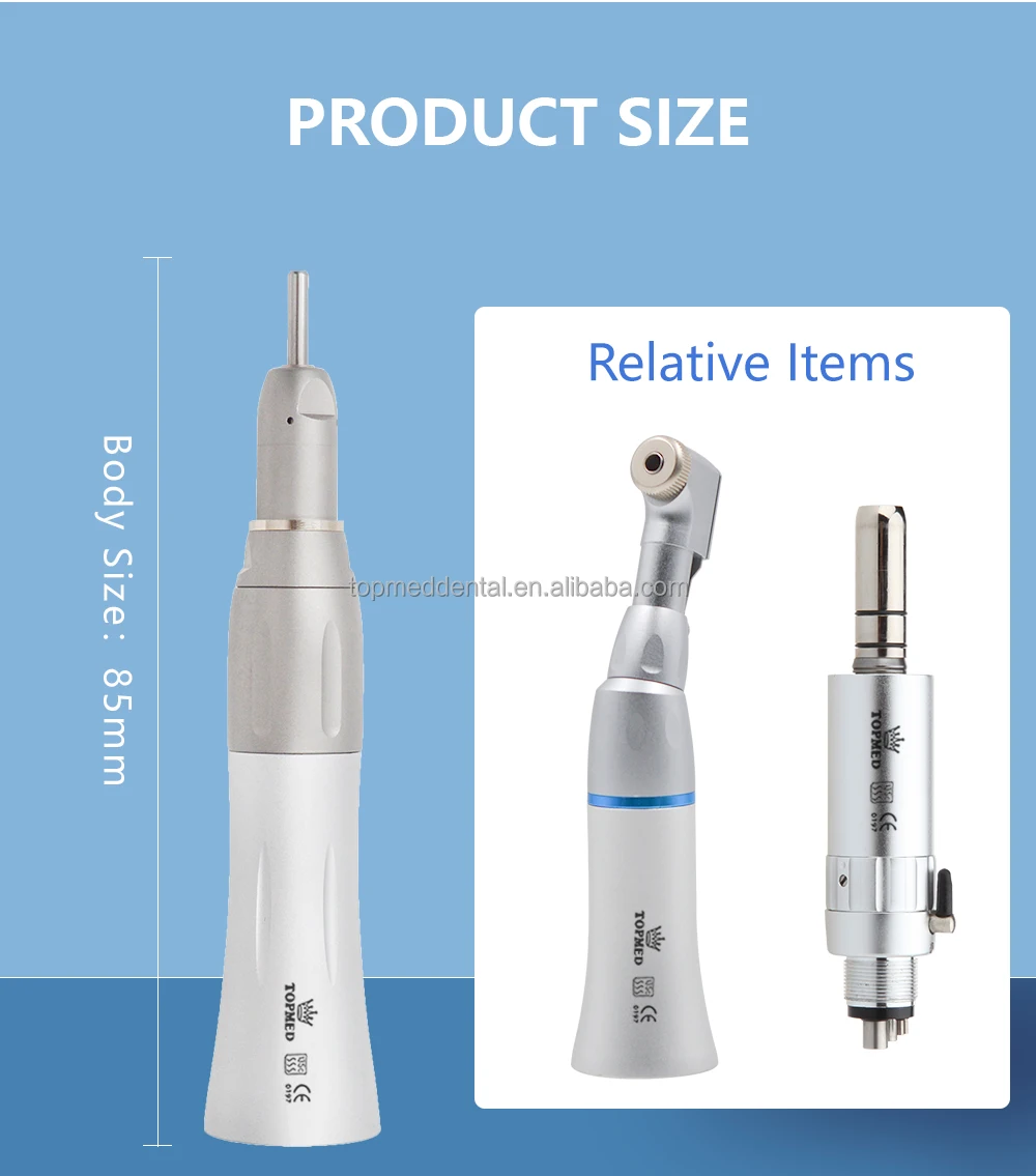 Dental Handpieces Straight N43 Low Rotation External Water Spray System Handpiece 1:1 Direct ...