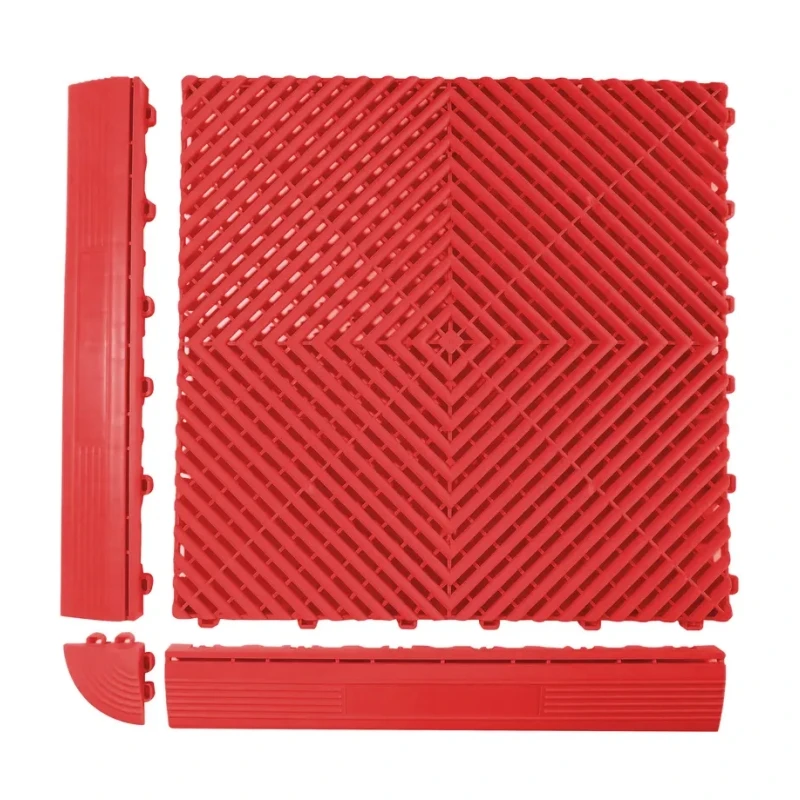 Vented Drainage Plastic Industrial Interlocking Floor Tiles for Car ...
