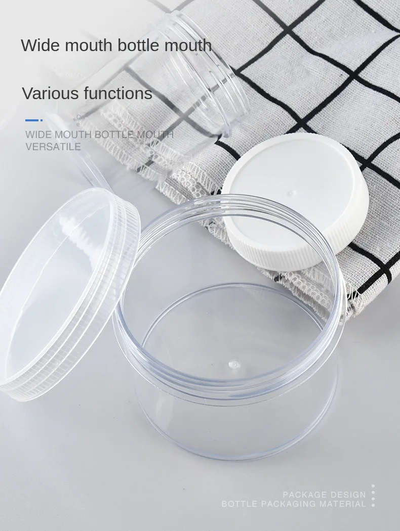 Transparent Plastic Storage Favor Jars 120ml 200ml Wide-Mouth Plastic ...
