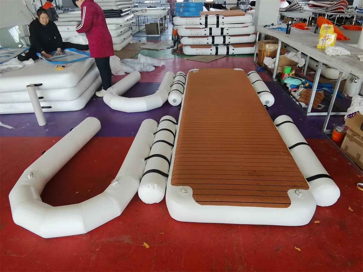 Inflatable Dock Floating Island Swimming Pool Floating Platform Dock ...