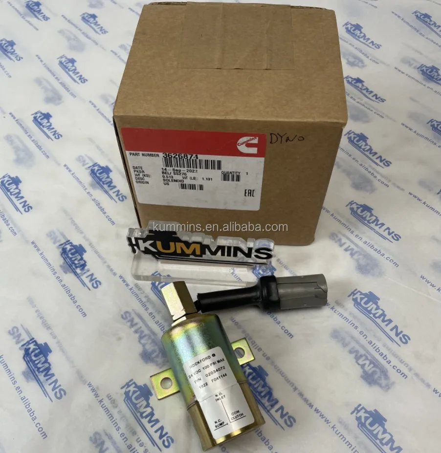 3626874 02034072 Qsk60 Qsk50 Qsk45 K60 K50 Original Solenoid Valve For ...