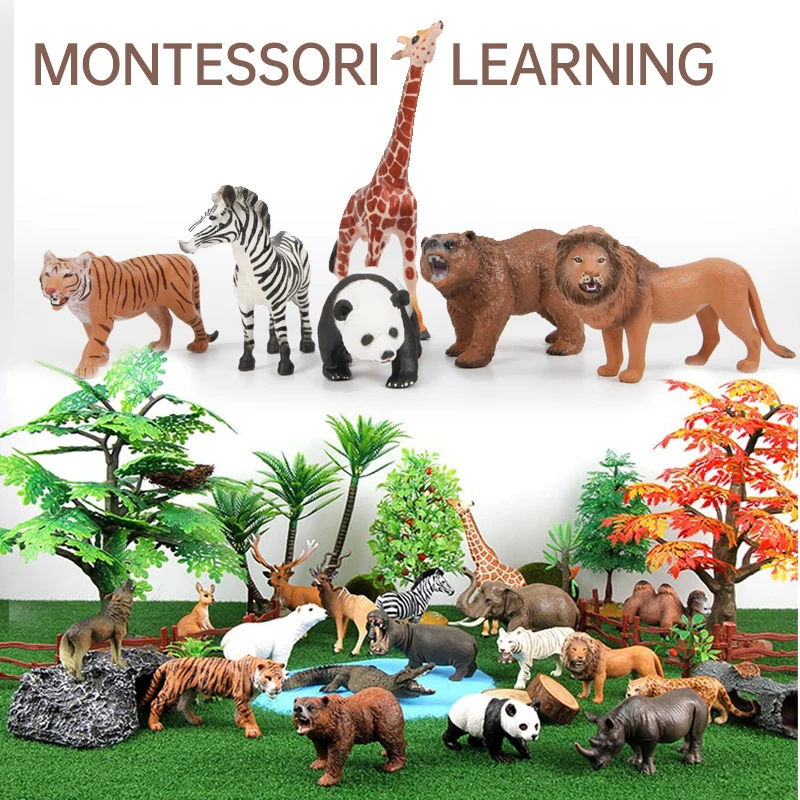 Pvc Simulation Solid Plastic Jungle Model Wild Small Farm Animal ...