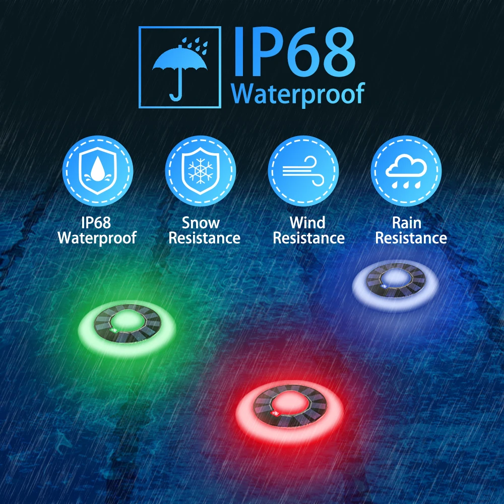 IP68 Under Water Solar Powered Floating Swimming Pool Disinfection ...