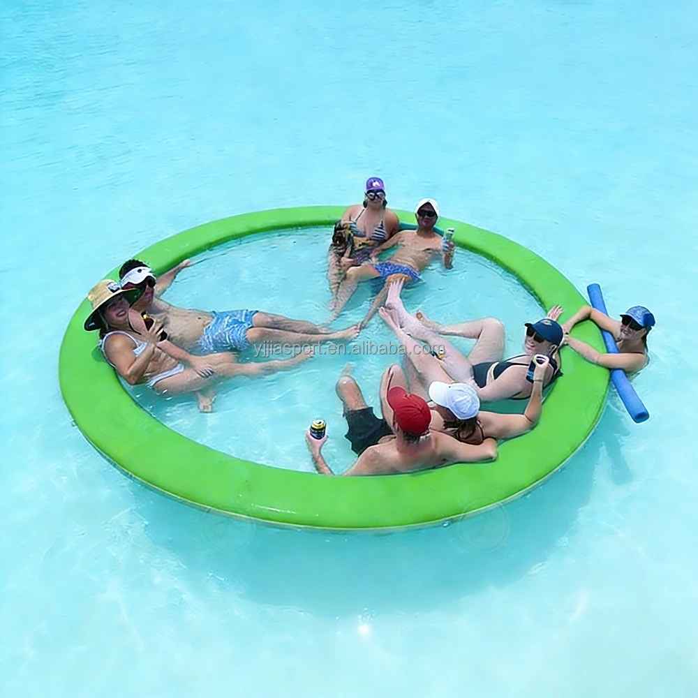 Portable Inflatable Water Hammock Giant Circular Floating Raft Floating ...