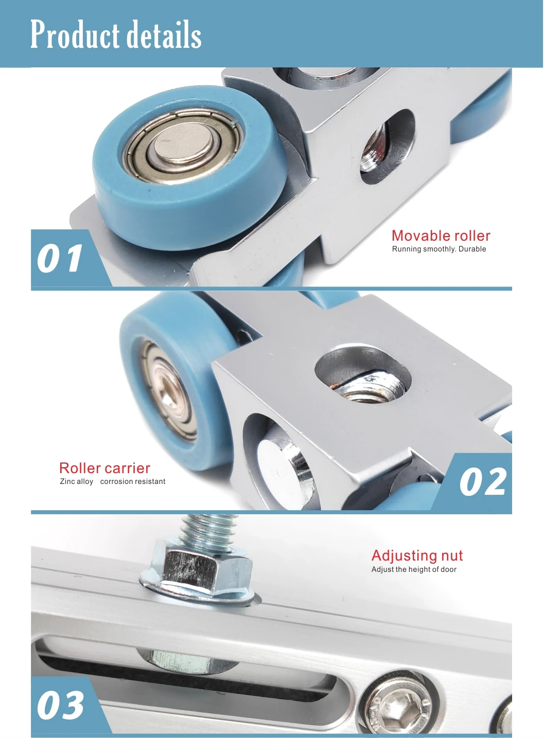 Synchronized Sliding Systemzinc Alloy For Double Aluminum Doors High ...