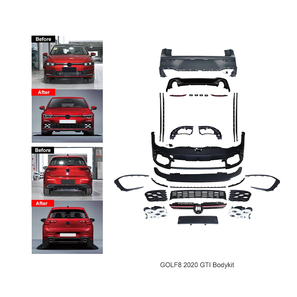 Upgrade Body Kit Facelift Car REAR BUMPER ASSY for VW GOLF 8 2020 GTI - Tianchen