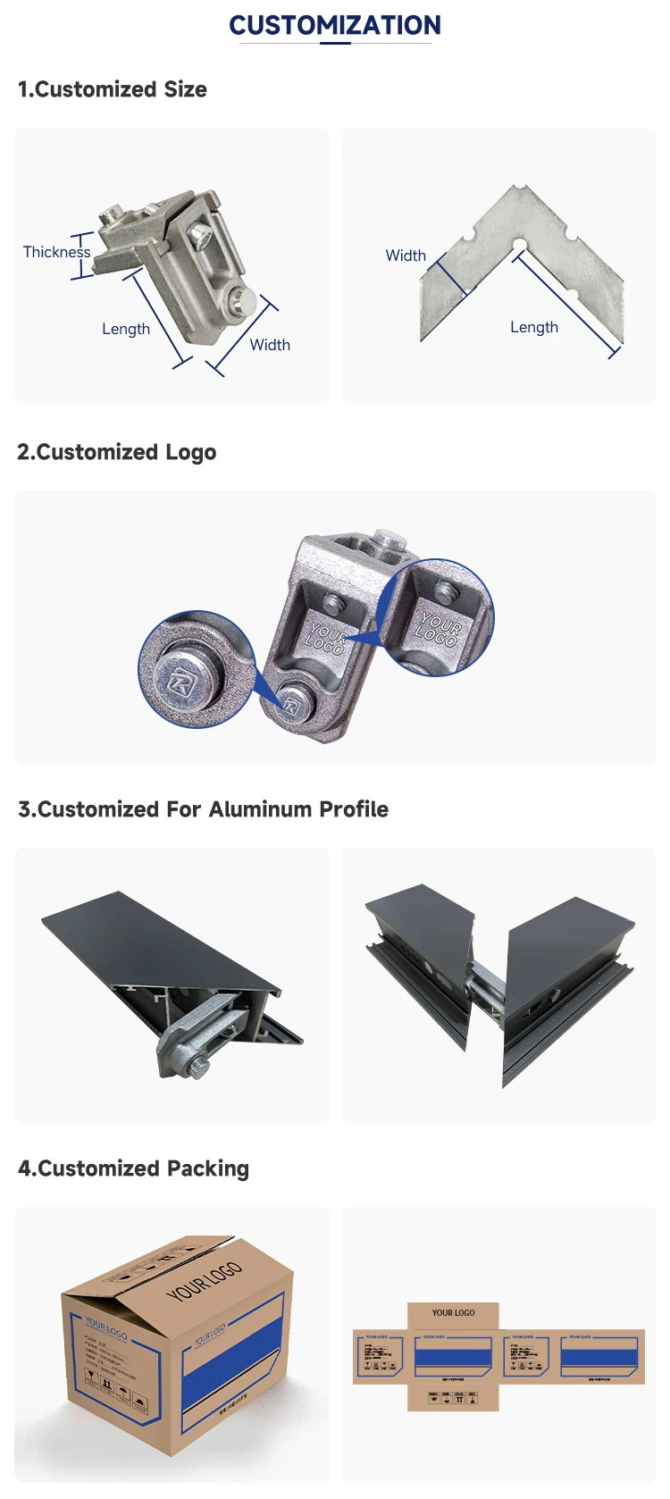 Aluminum Profile Corner Connectors for Factory Doors
