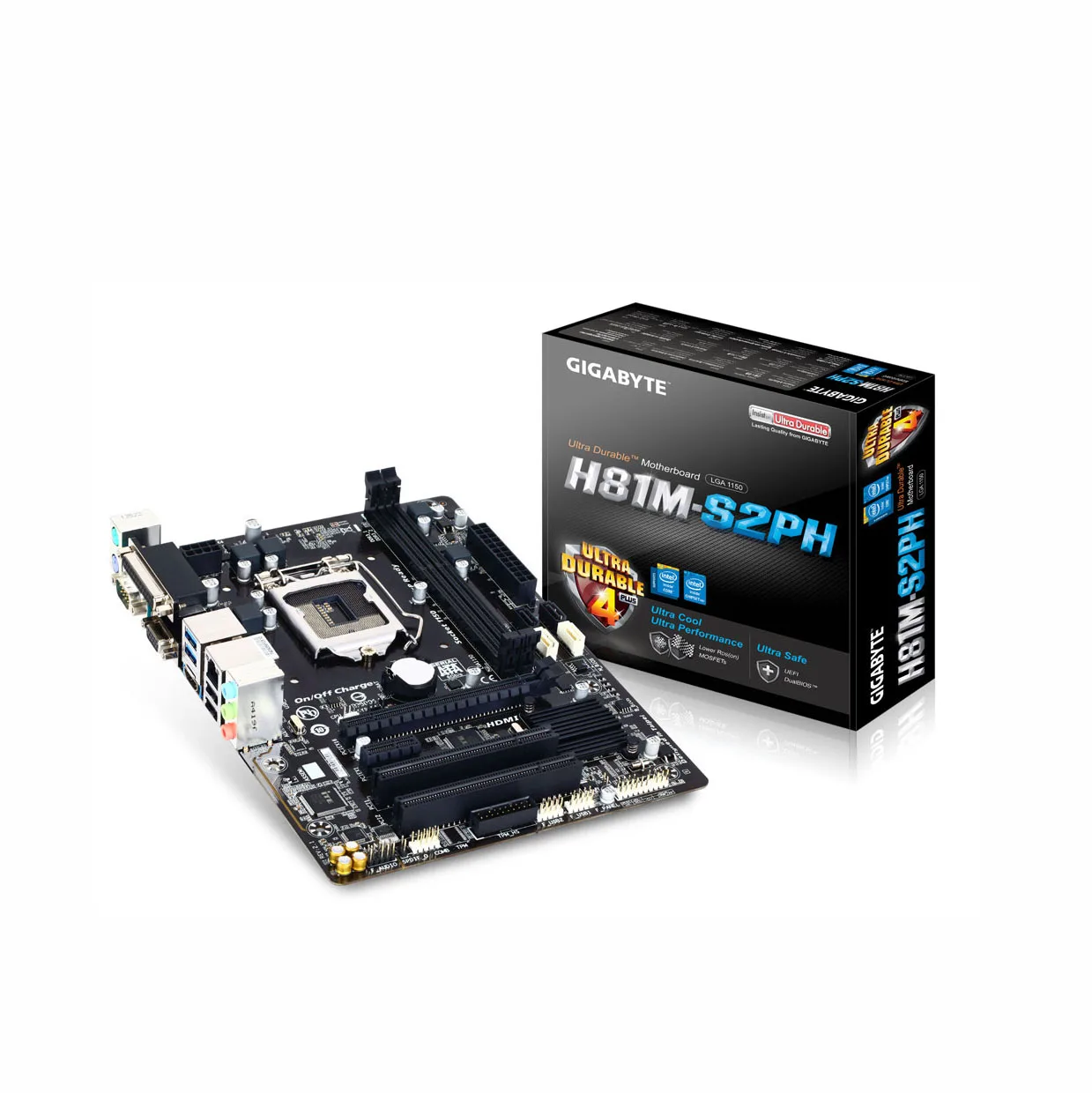 Brand New Gigabyte H81m S2ph Lga 1150 Cpu Socket Dual Channel Ddr3 Ram ...