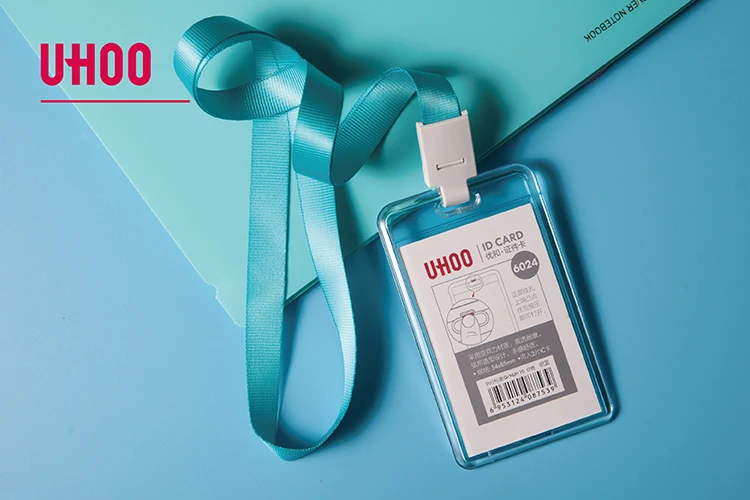 UHOO Arc Design Vertical High Transparent Acrylic Id Card Holder ...