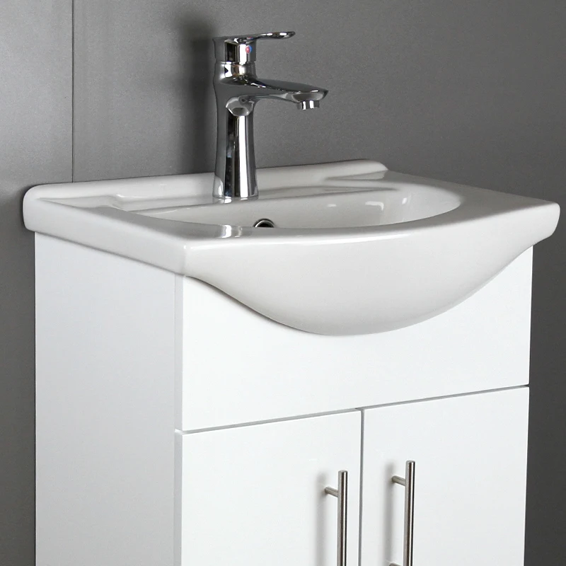 Modern Ceramic Small Bathroom Sink Vanity Hand Wash Basin Cabinet