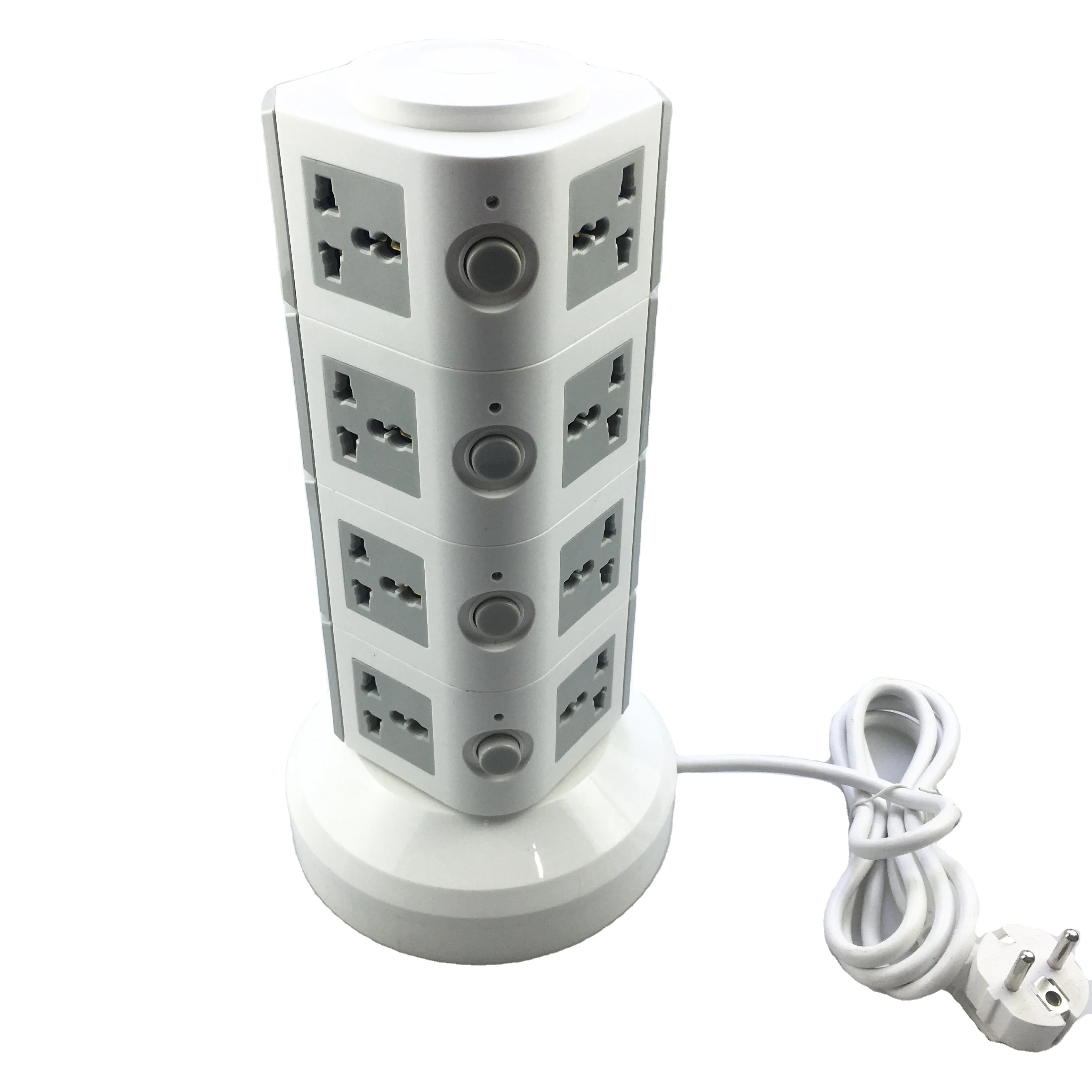 Universal grounding vertical tabletop socket power usb extension socket ...