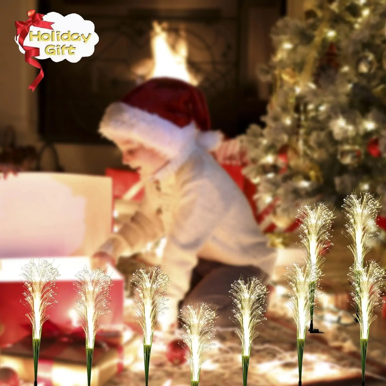 Christmas Decorations Led Solar Fairy Reed Lights Solar Garden Stake ...