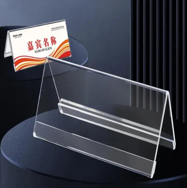 Factory Custom Transparent Acrylic Meeting Name Card Display Holder ...