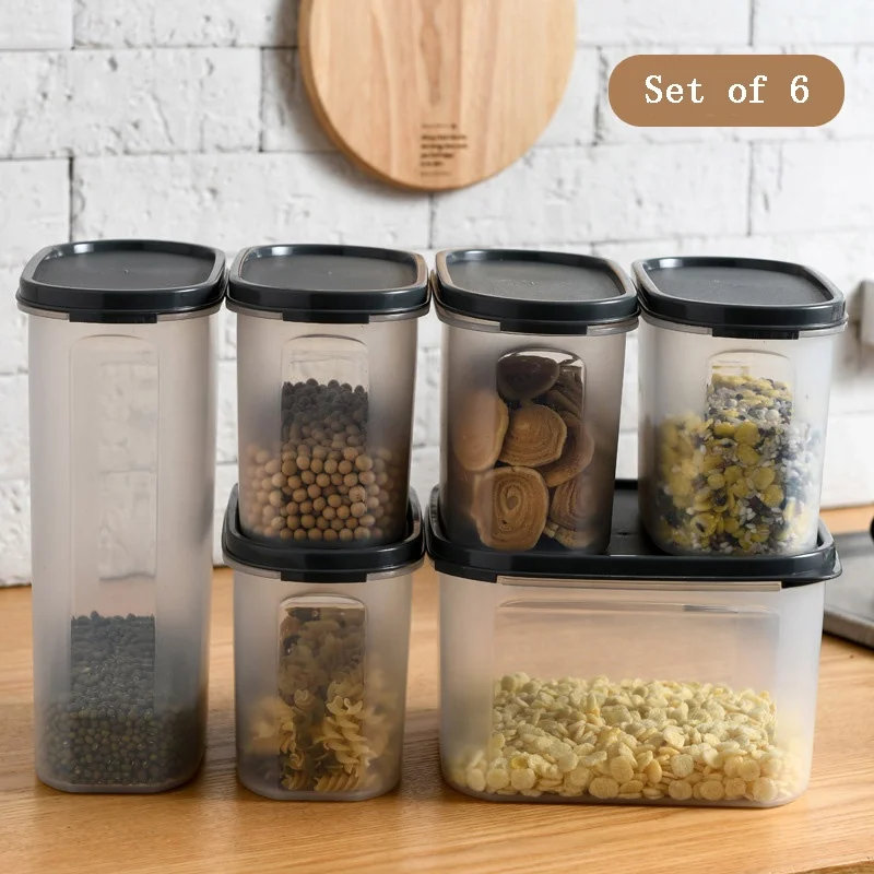 Bpa Free Airtight Food Storage Containers Plastic Cereal Dry Containers ...